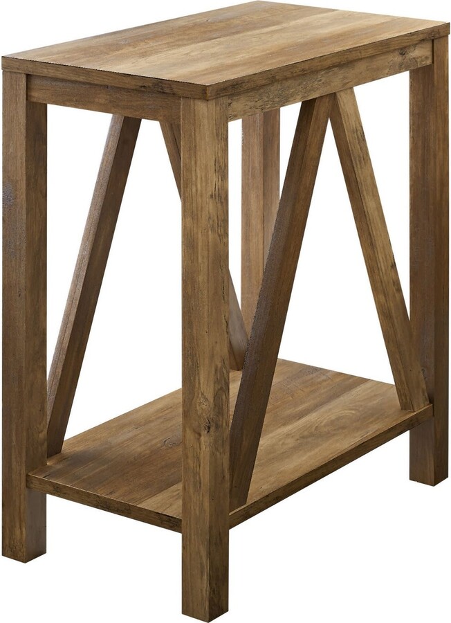 Delacora WE-BDFAFST Narrow A Frame 13" W Farmhouse Side Table with - ShopStyle