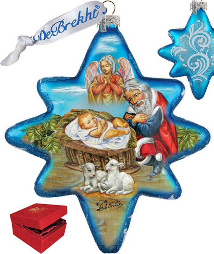 G Debrekht G.DeBrekht Limited Edition Regal Nativity Snowflake Glass ...
