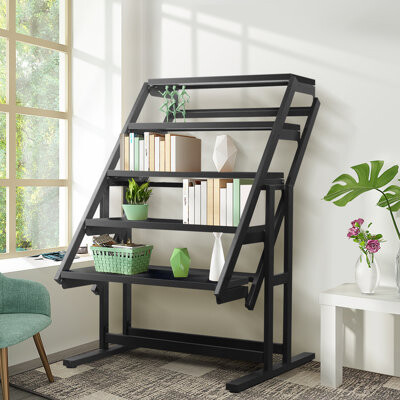 Inbox Zero Solid Wood Dining Table Multifunctional Solid Wood Folding ...