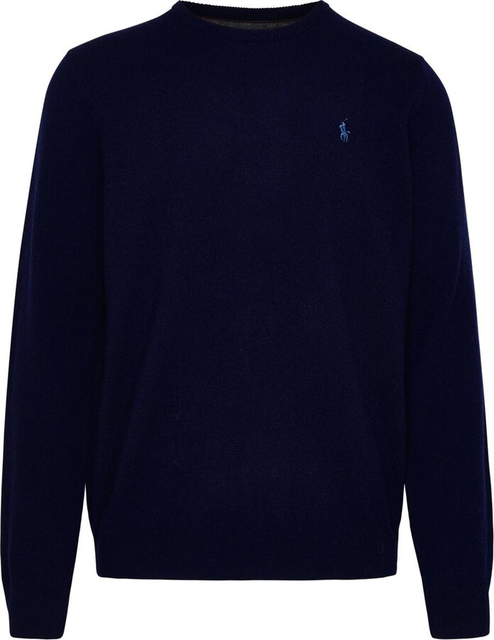 Polo Ralph Lauren Blue Wool Sweater - ShopStyle