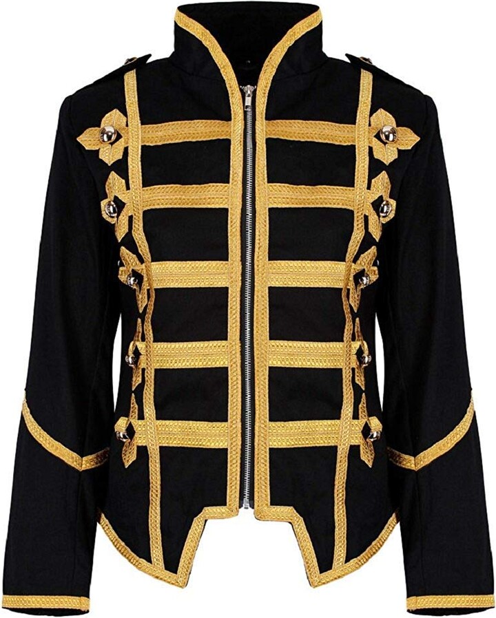 Ro Rox Ladies Steampunk Military Drummer Parade Jacket Emo Punk Women’s ...