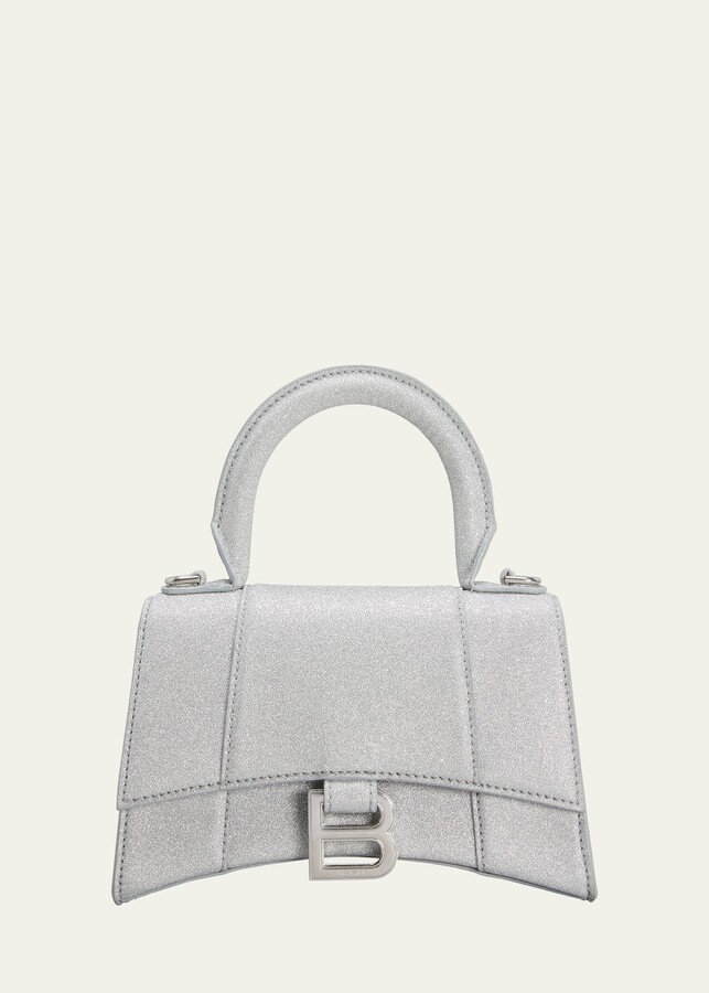Balenciaga Hourglass XS Glitter Top-Handle Bag - ShopStyle