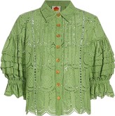 Farm Rio Pineapple Eyelet Blouse - ShopStyle Tops