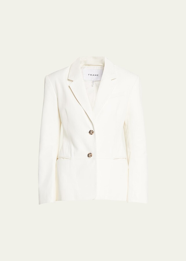 Frame The Femme Leather Blazer - ShopStyle