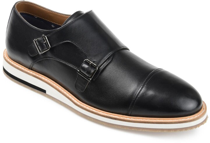 Thomas & Vine Thatcher Cap Toe Monk Strap Dress Shoes - ShopStyle Slip ...