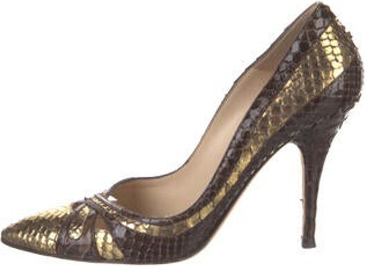 Jimmy Choo Python Animal Print Pumps - ShopStyle