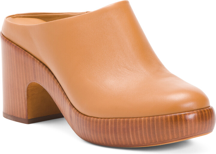 Vince Leather Navina Clogs - ShopStyle
