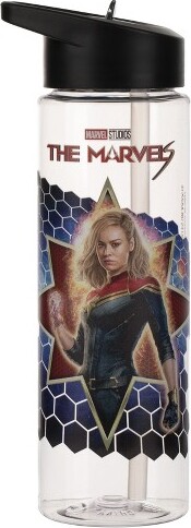 Marvel The Marvels Movie Captain 24 Oz. Plastic Water Bottle ...