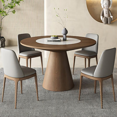 iCool Appliances 59"Modern Minimalist Solid Wood Dining Table Set with ...