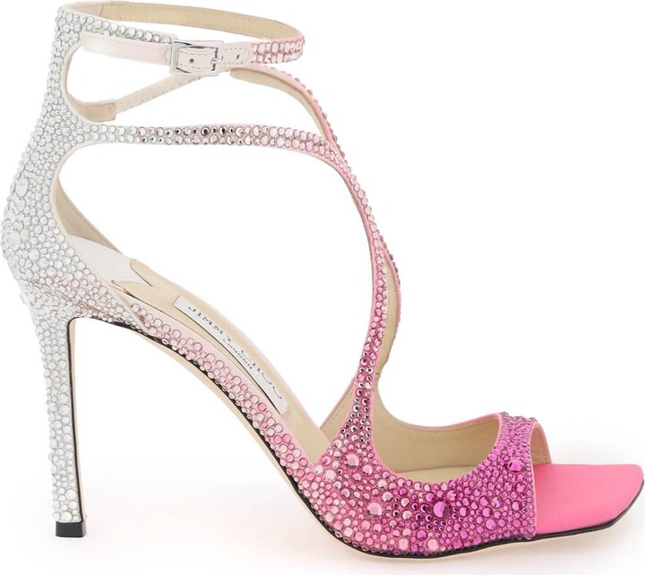 Jimmy Choo Azia 95 pumps with crystals - ShopStyle Sandals