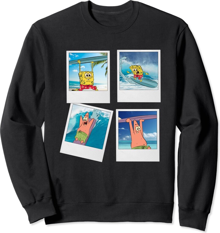 SpongeBob Squarepants & Patrick At The Beach Retro Polaroids Sweatshirt - ShopStyle T-shirts