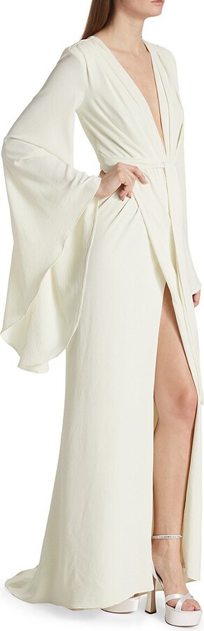 MICHAEL COSTELLO COLLECTION Emma Long-Sleeve Woven Gown - ShopStyle ...