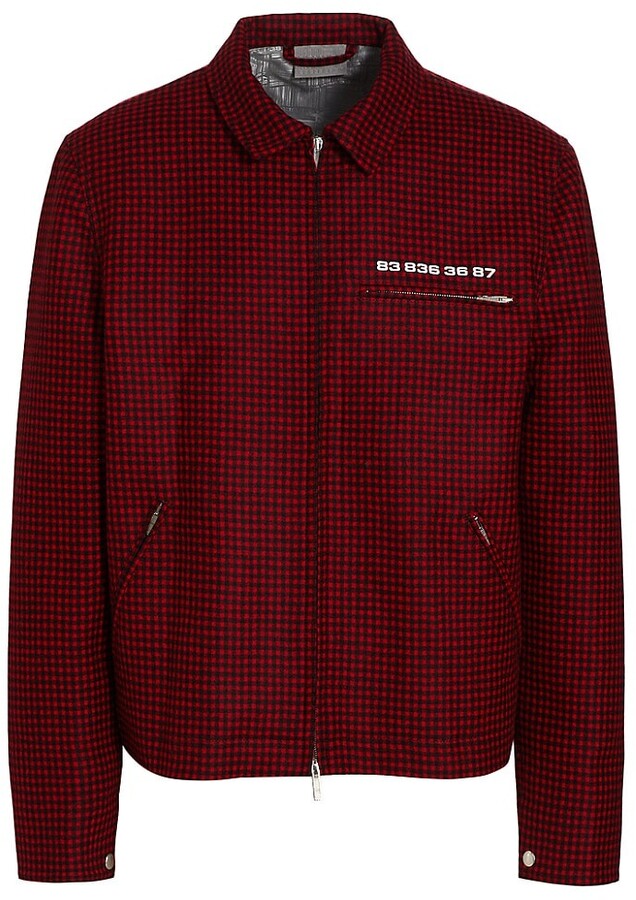 VTMNTS Check Zip-Up Wool Jacket - ShopStyle