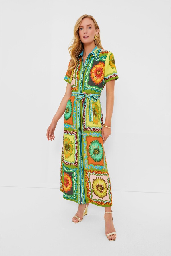 ALÉMAIS Disco Daisy Shirtdress - ShopStyle Day Dresses