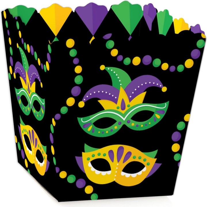 Big Dot of Happiness Colorful Mardi Gras Mask - Party Mini Favor Boxes ...