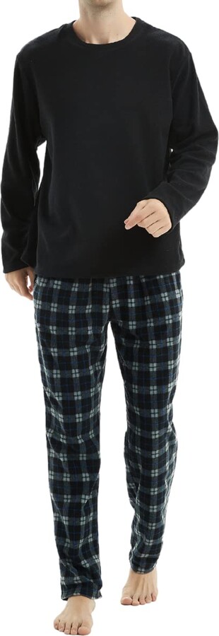 SaneShoppe Men’s Long Sleeve Thermal Fleece Pyjama Set - ShopStyle