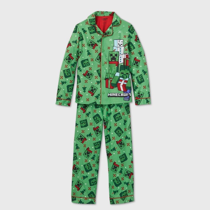 Minecraft Boys' 2pc Coat Pajama Set - - ShopStyle