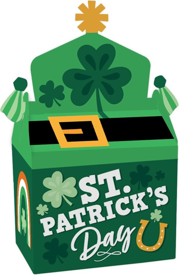 Big Dot of Happiness Shamrock St. Patrick’s Day - Treat Box Party ...