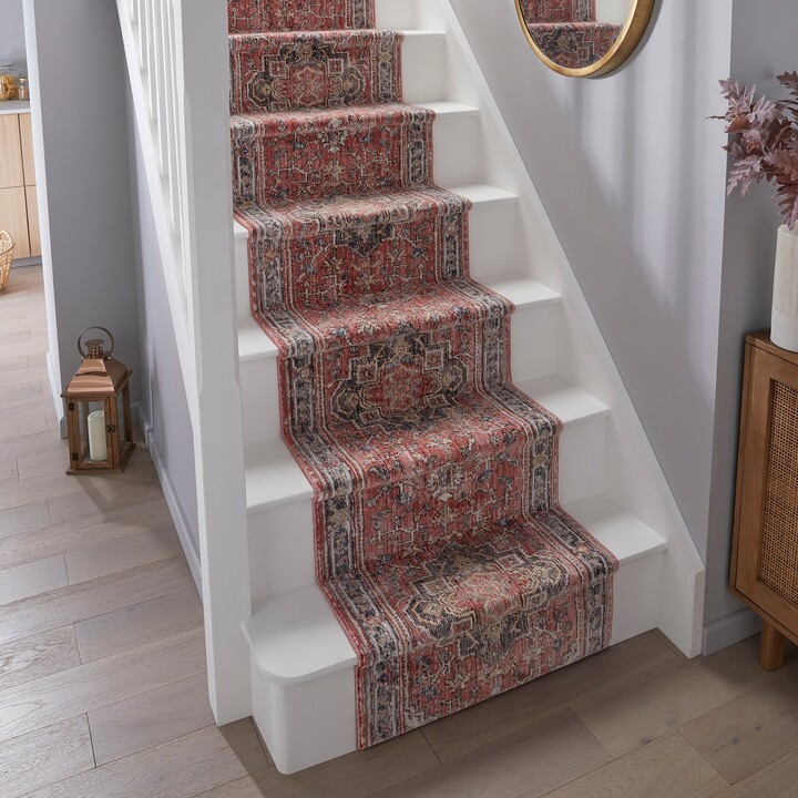 Dunelm Dahria Traditional Stair Runner Red - ShopStyle