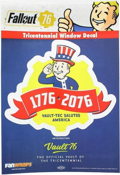 Fanwraps Fallout 76 Tricentennial Logo Window Decal - ShopStyle Home Office