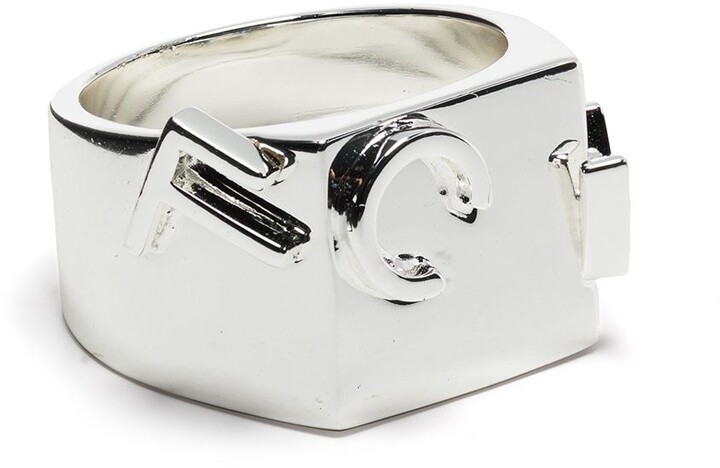 Feng Chen Wang FCW logo ring - ShopStyle Jewelry