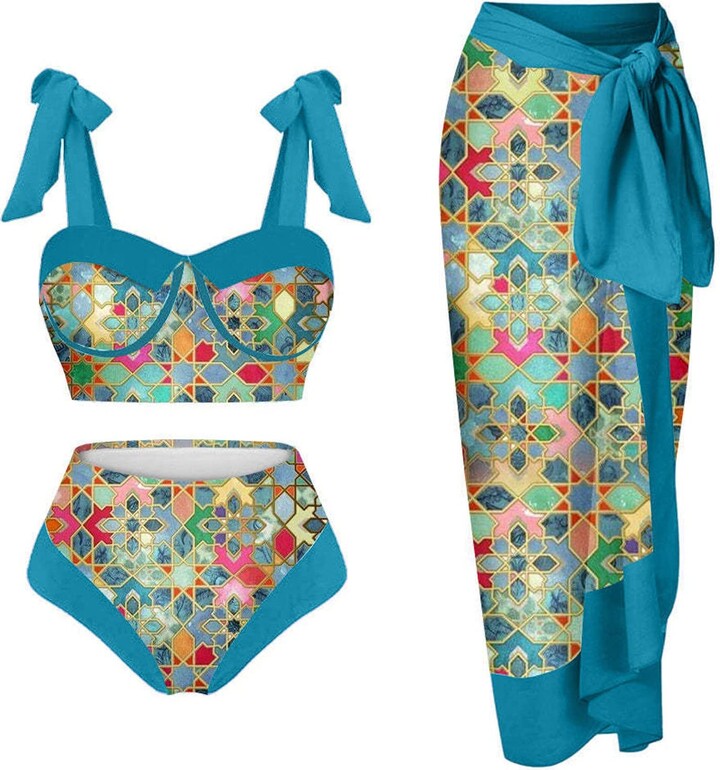 KOUZHAOA Bathing Suits for Small Bust Swimwear with Skirt Bottom Sexy ...