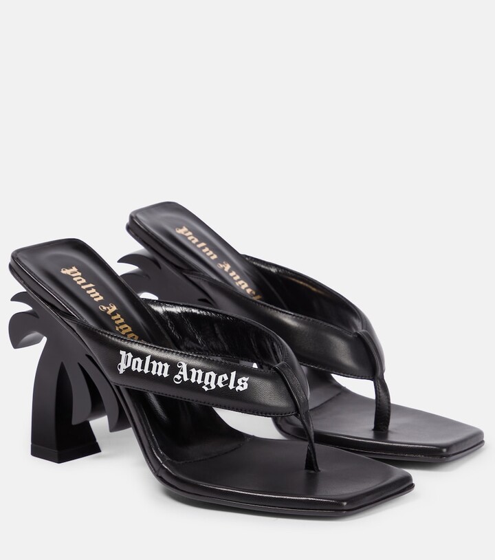 Palm Angels Palm Beach logo thong sandals - ShopStyle