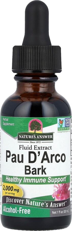 Nature's Answer Pau D' Arco Bark Alcohol-Free 2 000 mg - 1 fl oz (30 ml ...