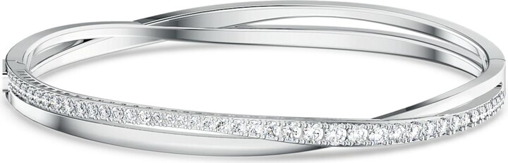 Swarovski Hyperbola bangle, White, Rhodium plated - ShopStyle Bracelets