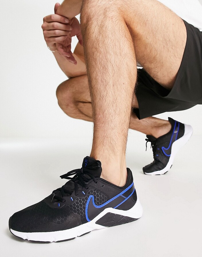 Nike Training Legend Essential 2 trainers in blue - ShopStyle