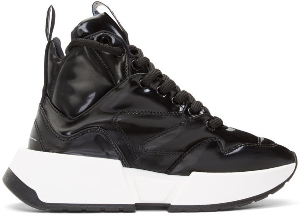 MM6 MAISON MARGIELA Black Padded High-Top Sneakers - ShopStyle