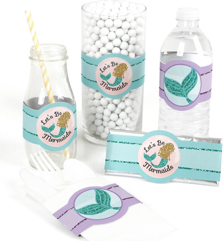 Big Dot Of Happiness Let's Be Mermaids - Party Diy Wrapper Favors and Decorations - Set of 15 ...
