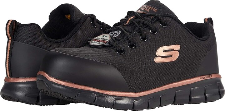 Skechers Sure Track - Chiton Alloy Toe (Black) Women's Shoes ...