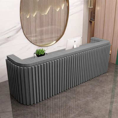 Ivy Bronx Karshana Rectangular Laminate Reception Desk with Filing ...