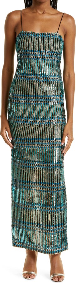 Alice + Olivia Fifi Sequin Body-Con Maxi Dress - ShopStyle