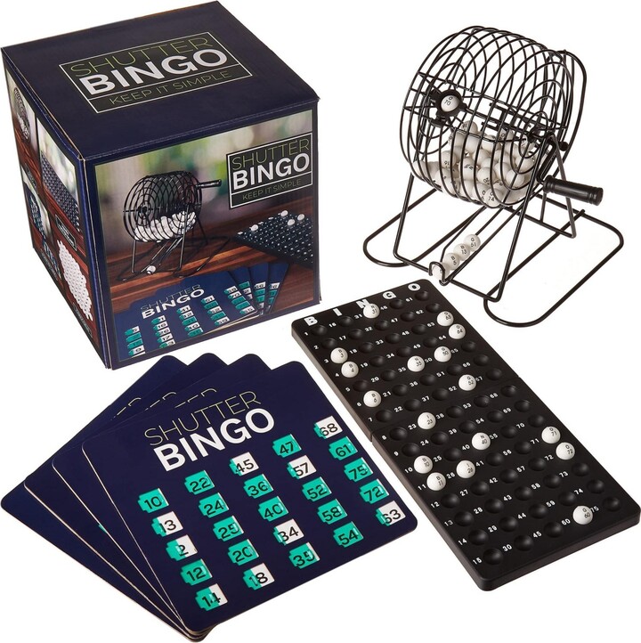 Slickblue Shutter Bingo Set with Built-In Sliding Windows – Fun and ...
