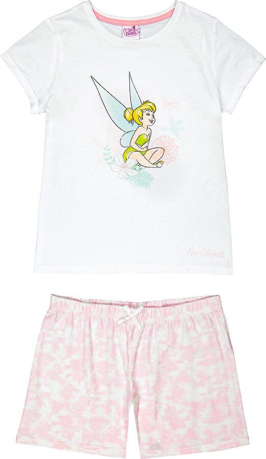 Disney Classics Girls Tinker Bell Short Pyjamas In Cotton - ShopStyle