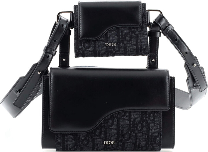 Christian Dior Elite Shoulder Pouch Oblique Canvas and Calfskin ...