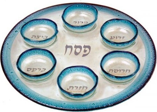 Etsy Ceramic Seder Plate With Fused Six Dishes, Passover Gift 100% ...