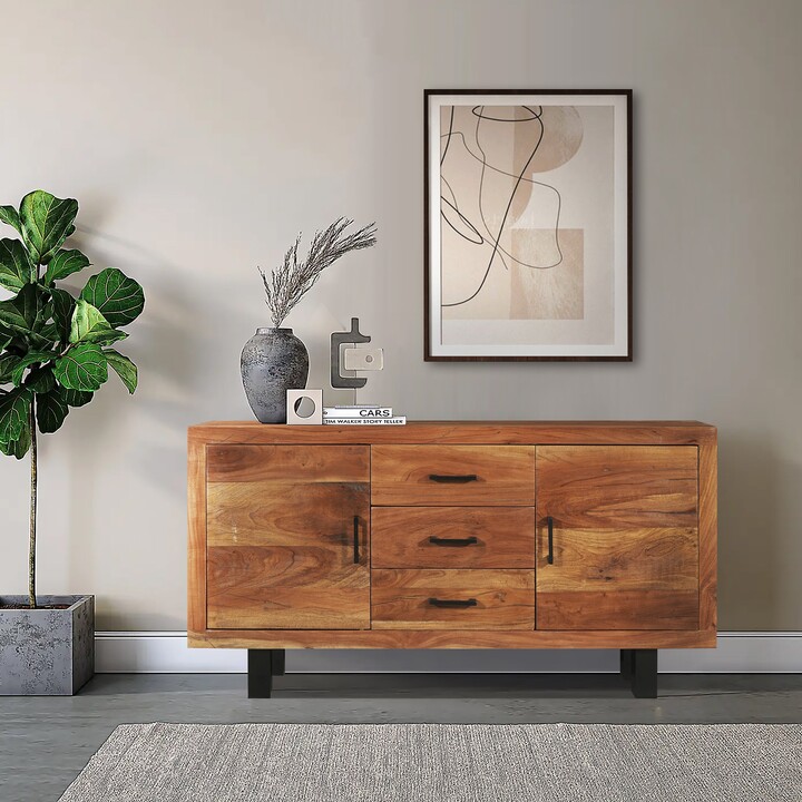 Indus Valley Lex 2 Door 3 Drawer Sideboard Natural - ShopStyle