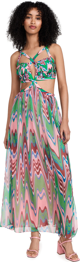 PatBO Wave Cut-Out Maxi Dress - ShopStyle