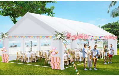 Cobizi 16 x 32 FT Heavy Duty Party Tent With 8 Removable Sidewalls ...