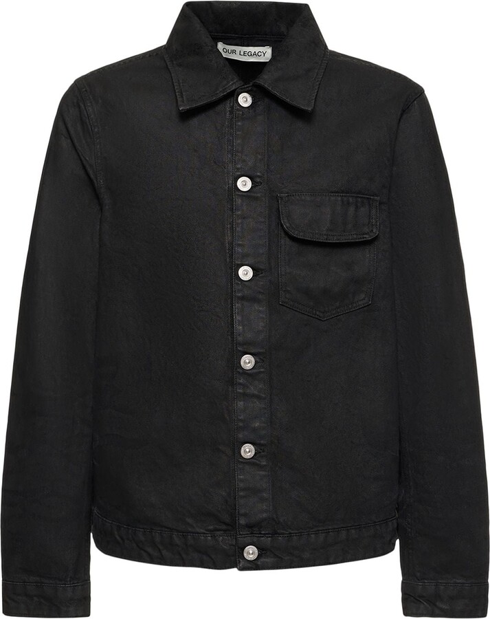 Our Legacy Rebirth waxed denim jacket - ShopStyle