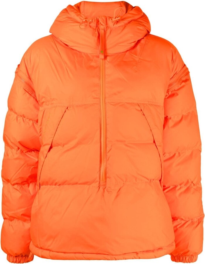 adidas by Stella McCartney Half-Zip Hooded Puffer Jacket - ShopStyle