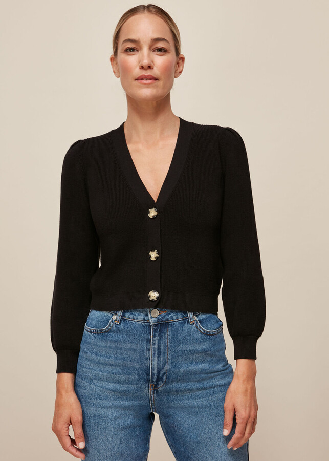 Puff Sleeve Cardigan - ShopStyle