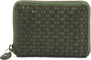 Leather Woven Triple Compartment Design - ShopStyle Wallets & Card Holders