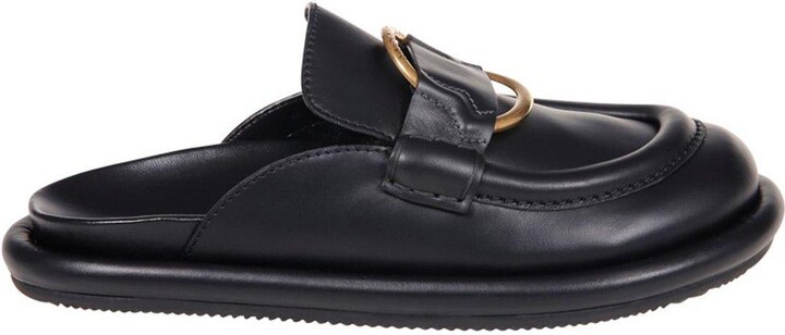 Moncler Rind Detailed Slip-on Mules - ShopStyle