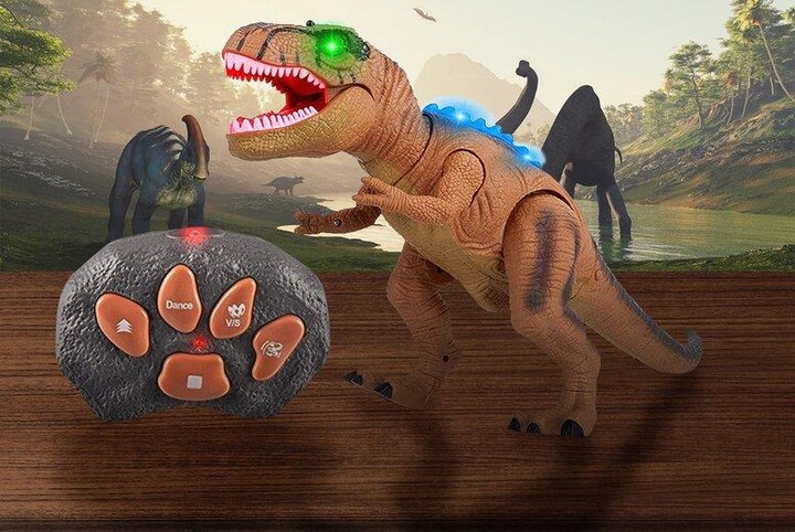 Alivio LED Light Up Remote Control Dinosaur Walking and Roaring ...