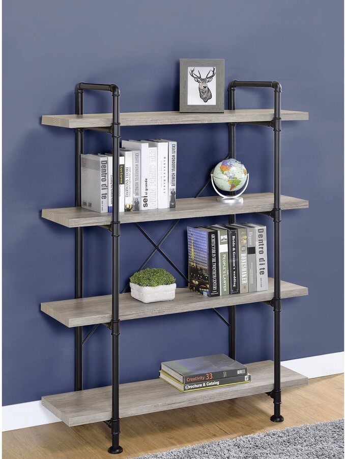 Modern Industrial Design Home Office Collection with Metal Pipe Frame ...