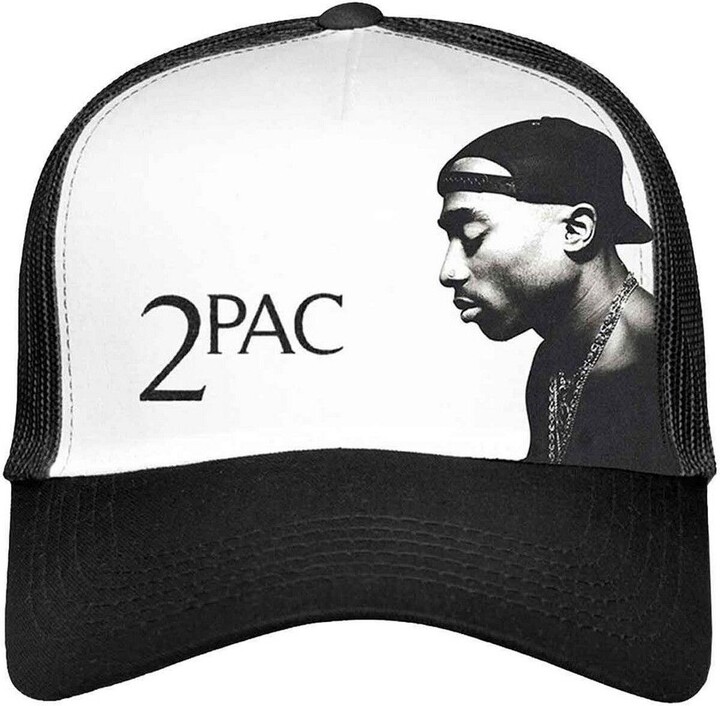 Tupac Shakur Profile Photo Mesh Panel Baseball Cap - ShopStyle Hats
